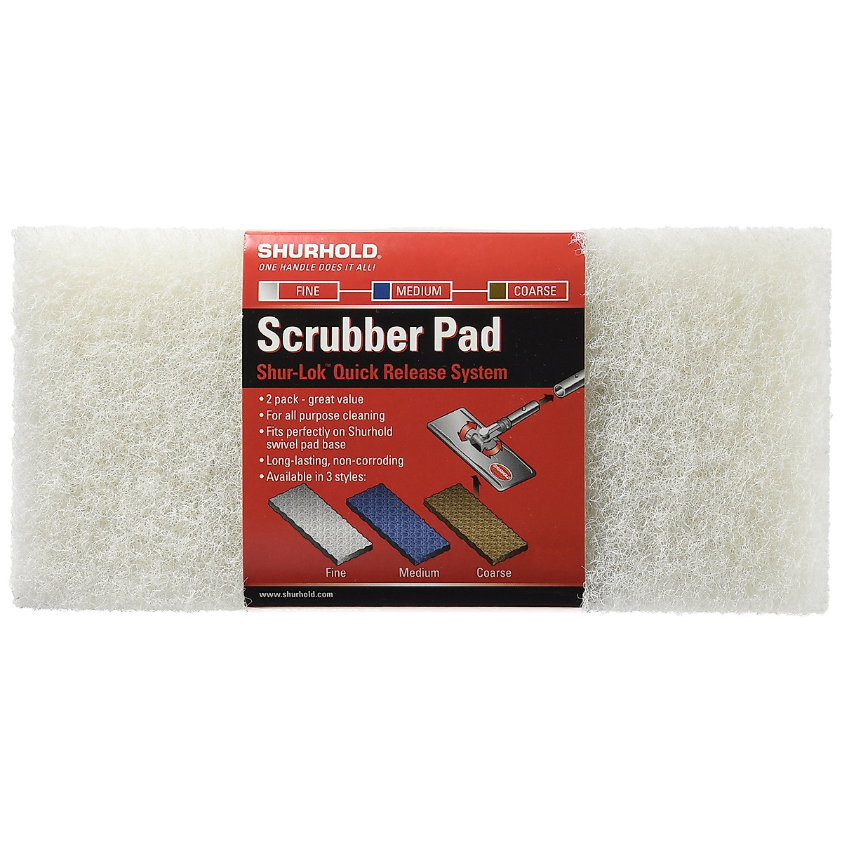 Shurhold 1701 Fine Scrubber Pad, (Pack of 2)