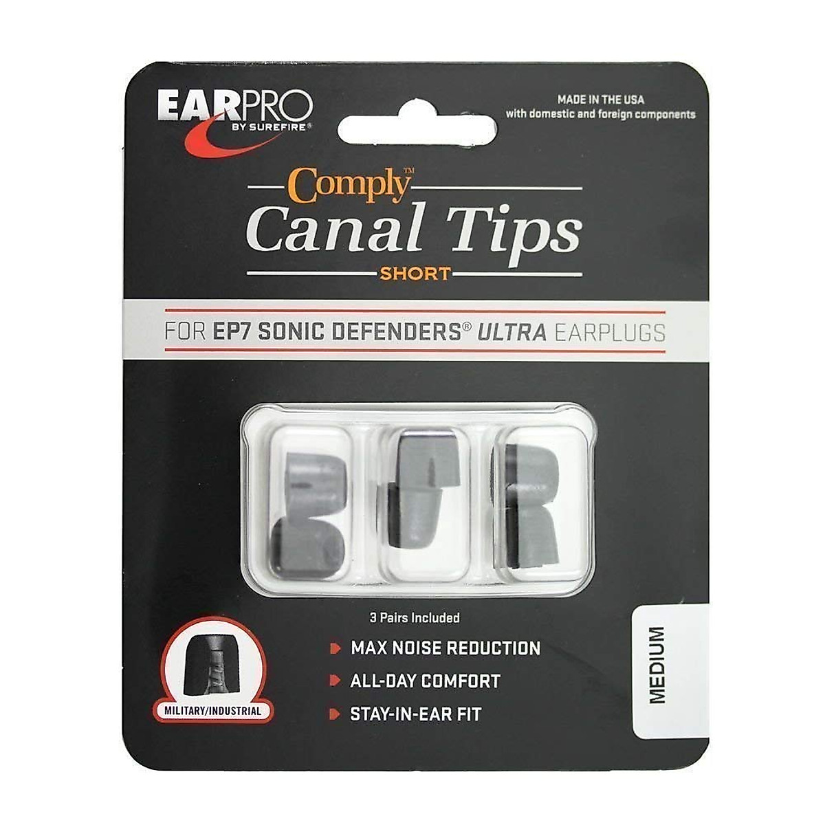 SureFire Foam Replacement Tips (3-Pair), Medium