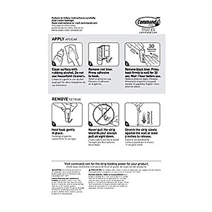 Command Small Refill Strips, White, 64-Strips - Easy to Open Packaging