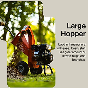 SuperHandy Mini Wood Chipper Shredder Mulcher Heavy Duty 7HP Compact Design 3" Inch Max Capacity