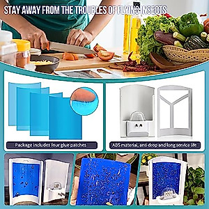 Flying Insect Trap, Indoor Plug-in Fly Trap for Home, Mosquito Killer Indoor Gnat Moth Catcher with Night UV Light, Mosquito Attractant Fly Bug Zapper for Home, Office (1 x Trap & 4 x Refills)