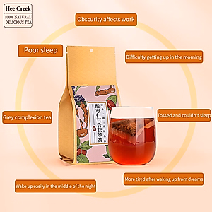 Hee Creek Sour Jujube Kernel Lily and Poria cocos Tea,10.58oz(60 Bags) Sleep Tea, Perfect for Easing into a Soothing Sleep, Poria Cocos, Mulberry，酸枣仁百合茯苓茶 晚安茶