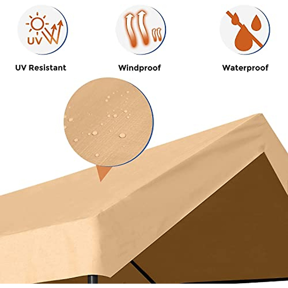 ASTEROUTDOOR 12x20 Feet Heavy Duty Carport with Removable Sidewalls & Doors Portable Garage Car Canopy Boat Shelter Tent for Party, Wedding, Garden Storage Shed 8 Legs, Beige