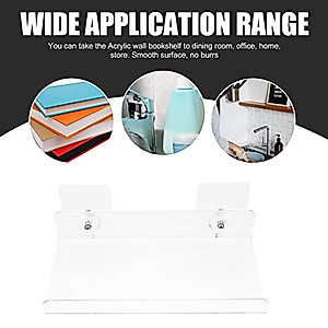 Beavorty Acrylic display stand nail polish rack album covers for wall decor clear wall shelf acrylic wall shelf clear bookshelf vinyl record wall mount -mounted Display stands