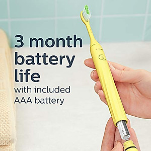 Philips One by Sonicare Battery Toothbrush, Mango, HY1100/02 + Philips One by Sonicare 2pk Brush Heads, Mango BH1022/02