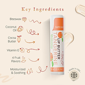 CHAP-LIP Original Lip Balm Hydrating Bulk Chap Stick with Fruit Flavors, Coconut Oil, and Cocoa Butter - Christmas Gift Stocking Stuffers Lip Therapy Pack for Men and Women - Made in the USA, 48 Pack