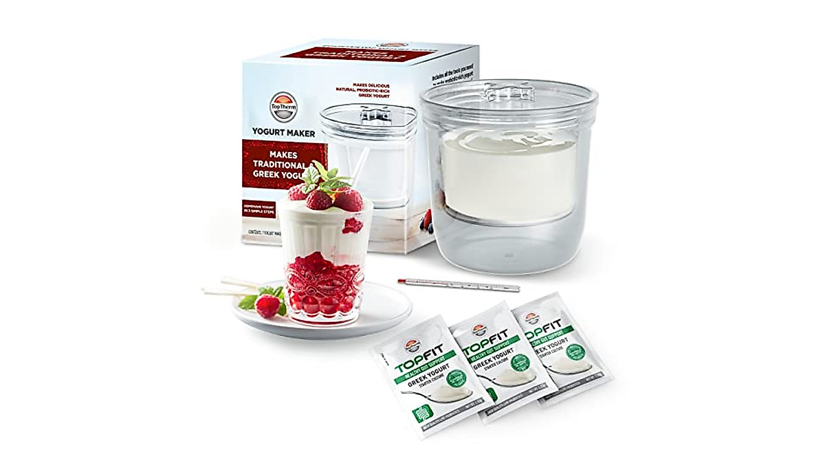 TopTherm Yogurt Maker - Homemade Probiotic & Greek Yogurt Kit