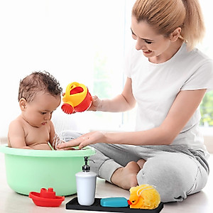 ZAPPOWARE Silicone Kitchen Sink Caddy Sponge Holder 12"x4.7", Black - Bathroom Vanity Tray Organizer, Soap Tray for Dish Scrubber, Soap Dispenser