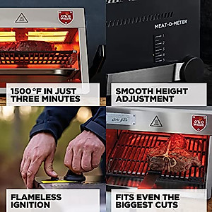 The Otto Grill Original, Infrared Steak Grill from Otto Wilde, 1500°F in 3 Minutes, Integrated Grill Drawer, 100% Stainless Steel