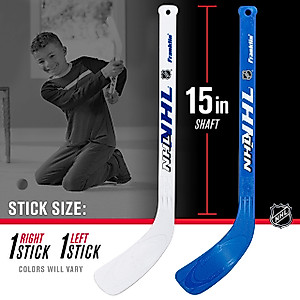 Franklin Sports Mini Hockey Stick and Ball Set - Play Knee Hockey Anytime - Kids Knee Hockey Set - Includes 2 Mini Sticks and 2 Foam Balls - NHL