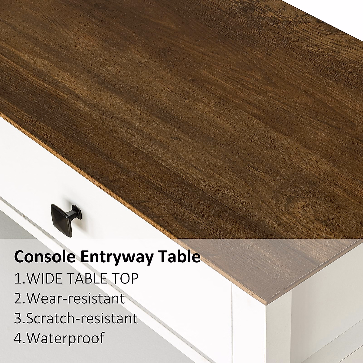 Lomojo Console Table,Sofa Table 13.8" D x 39.37" W x 31.5" HEntryway Table with 2 Drawers Storage Shelve Foyer Table for Entryway Farmhouse Hallway Tables for Living Room,Kitchen