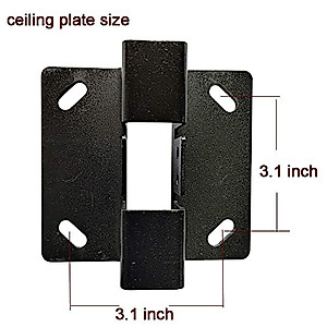 Henxlco Universal Projector Mount Wall or Ceiling Bracket with Adjustable Height and Extendable Arms Tilt DLP LCD Projection Mount for Home and Office Different Size Projector (Black)