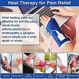 ALDIOUS Heating Pad for Wrist Pain, Heated Hand Wrap for Arthritis, Carpal Tunnel Relief, Tendonitis, Injuries, Wrist and Hand Pain Relief, 86-158℉ Adjustable Temperature, Auto Shut Off