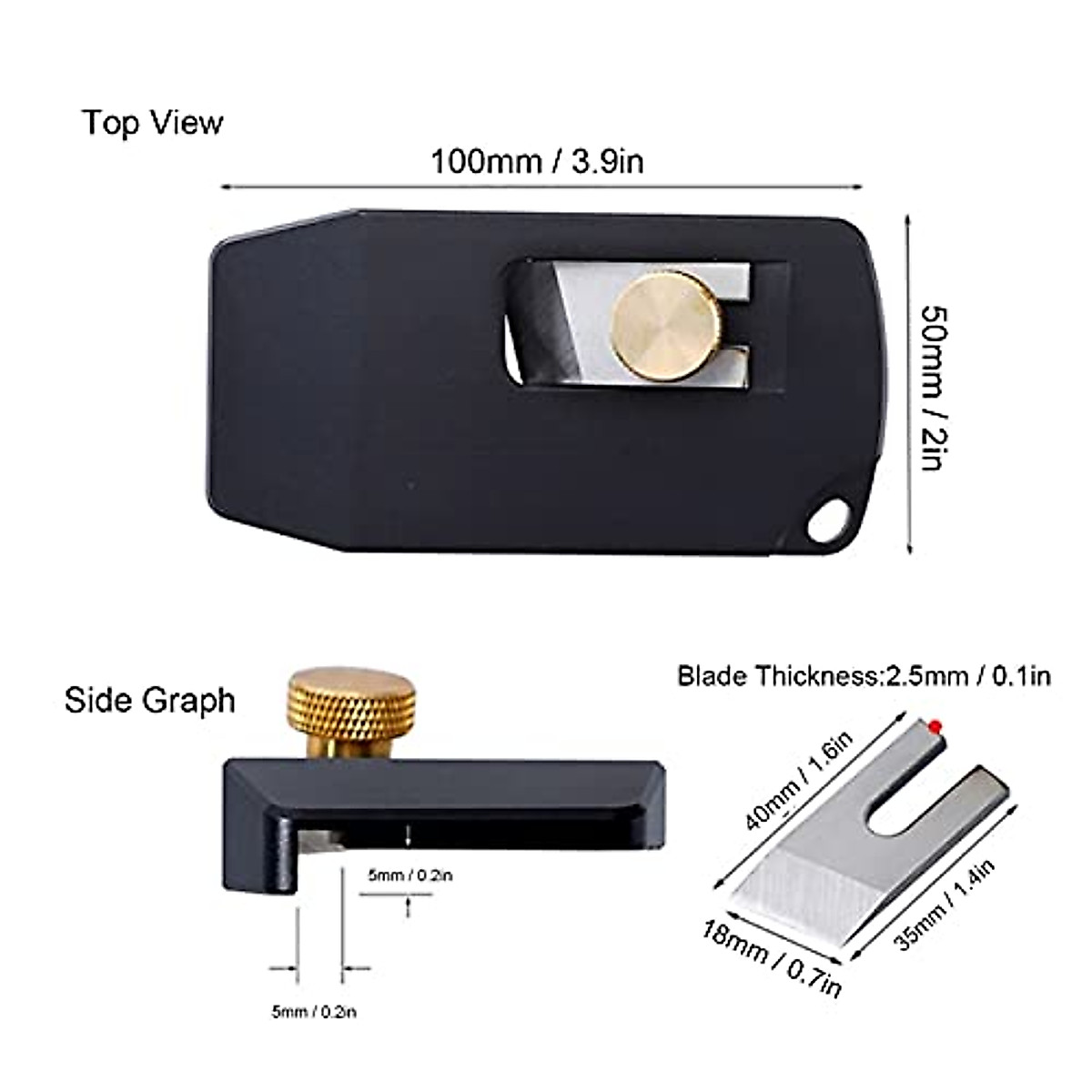 Edge Banding Trimmer, Edge Trimmer Edge Band Trimmer Edge Banding Machine Hand Planer Edge Bander with High Speed Steel Blade, Edge Banding Cutter Edge Band Trimmer for PVC ABS Melamine Veneer