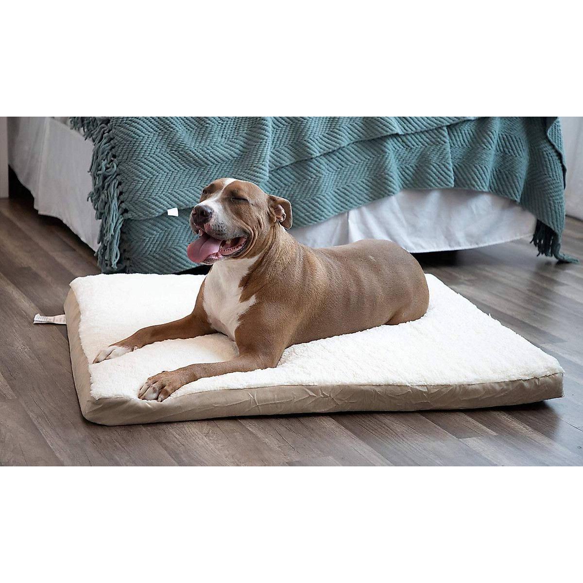 Orthopedic Pet Bed Foam-Mattress for Dogs & Cats - Quilted Rectangular Fits Crate Carrier - Medium 30 Long x 20 Wide
