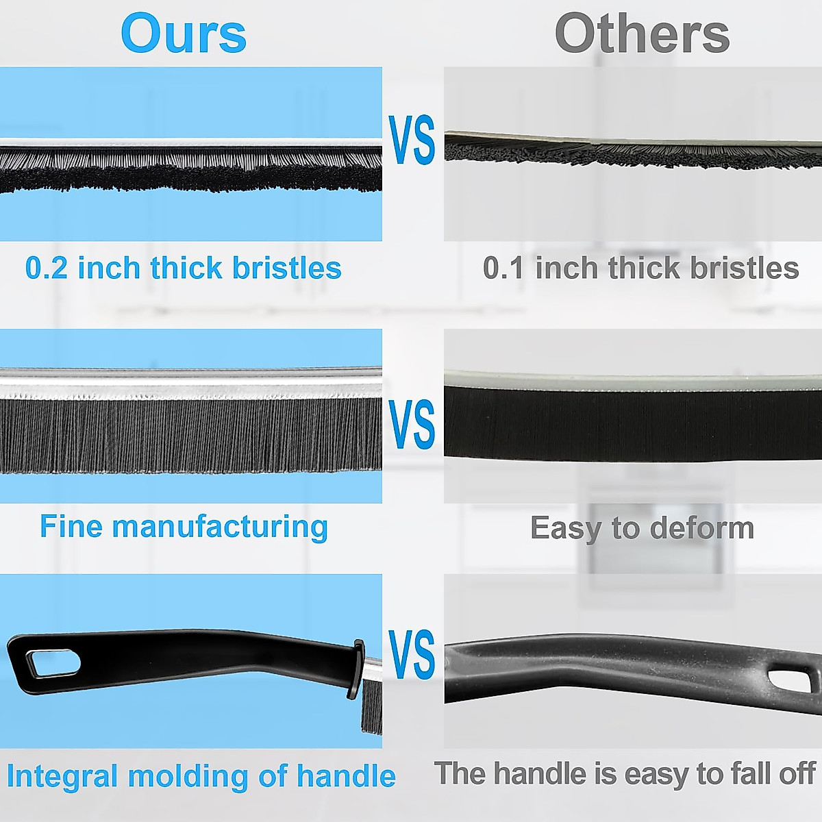 WWOYEP 3PCS Hard Bristle Crevice Cleaning Brush, Hard-bristled Crevice Cleaning Brush, Gap Cleaning Brush, Specially Used for Dead Corners in bathrooms, Kitchens, Ceramic Tiles, and Window Grooves.