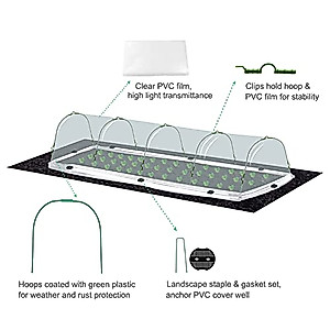 Mini Greenhouse Tunnel Greenhouses for Outdoors, Green House Hoops Small Greenhouse Kits to Build, Green Houses for Outside Greenhouse Cover Garden Hoops Raised Beds