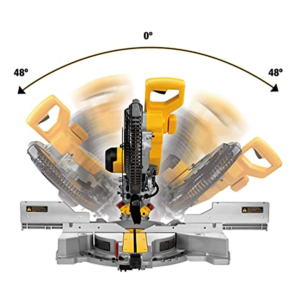 DEWALT Miter Saw, 12 Inch Double Bevel Sliding Compound, Stainless Steel Detent Plate with 10 Stops, Cam-Lock Handle, For Quick & Accurate Miter Angles, Corded (DWS779)
