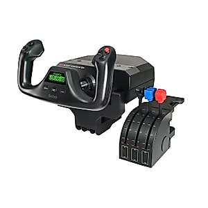 Logitech G PRO Flight Yoke System, Professional Simulation Yoke and Throttle Quadrant, 3 Modes, 75 Programmable Controls, Configurable Throttle Knobs, Steel Shaft, USB, PC - Black