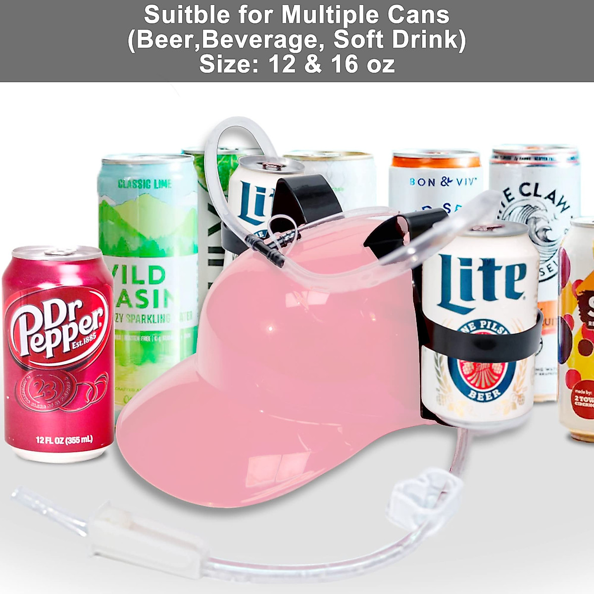 Ekkhysis Beer Hat,Funny Hat for Drinking Soda,beer helmet,drinking accessories Gifts for man