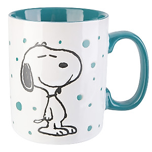 Peanuts Snoopy Freckled Joy 15oz Mugs, Stoneware, 4-Pack, Assorted Colors