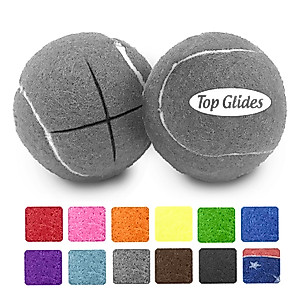 AMP Top Glides Precut Walker Tennis Ball Glides (Gray)