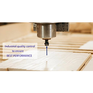 XUANFENG 4 Flutes NACO Coating Up Cut Spiral CNC Router Bit 1/4 inch Shank, 1/8 inch Cutting Diameter End Mill for 2D 3D Wood Cut, Carving Size: 1/8x1-1/4x 2-1/2" Shank 1/4" STF445