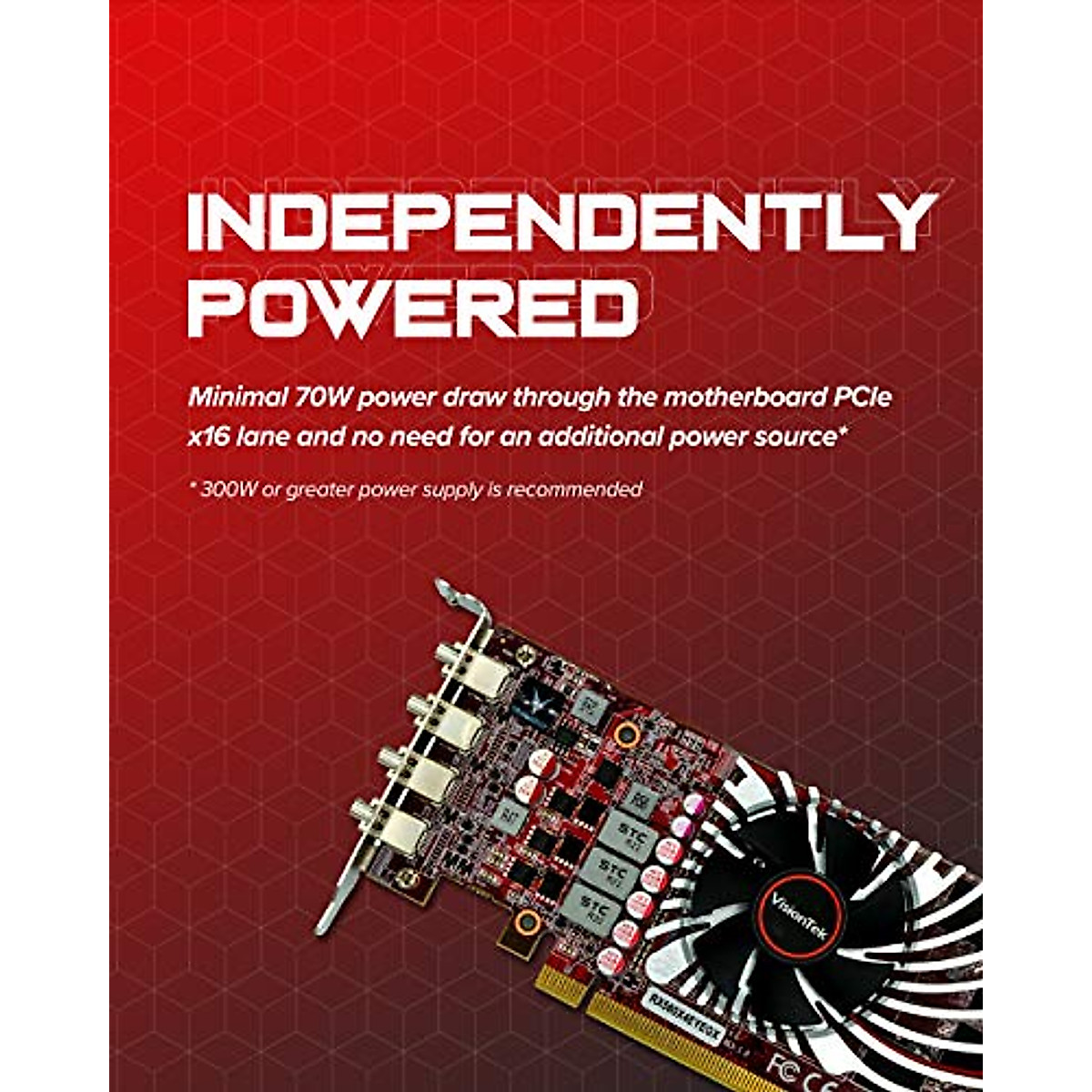 VisionTek Radeon RX 560 4GB GDDR5 4M 4K Graphics Card, 4 Mini DisplayPort, 7.1 Surround Sound, PCI Express, Low-Profile GPU, ATX & SFF - 901278