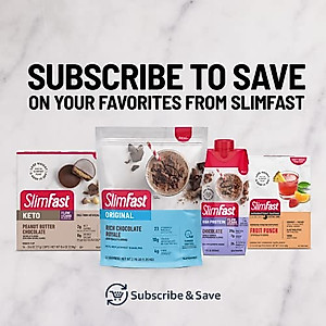 SlimFast Meal Replacement Smoothie Mix, 24 Servings, High Protein, Vanilla Cream, 20g of Protein with Milk, 12 Servings (Pack of 2) (Packaging May Vary)