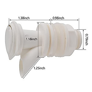 Push Button Spigot, Cooler Faucet Replacement, Reusable Water Jug Spigot, Plastic White Button for 2, 3, 5 and 10 Gallon Beverage Cooler Lever Pour Dispenser Outdoor Insulation Box (2PCS)