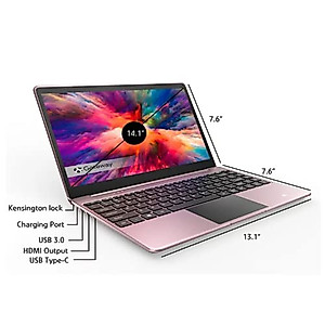 Gateway 2022 14.1" FHD Ultra Slim Notebook, Intel Core i5-1135G7 (Beats i7-1065g7), 16GB RAM, PCIe 512GB SSD, Intel Iris Xe Graphics, 1MP Webcam, Tuned by THX, Win 10, Rose Gold, 32GB USB Card