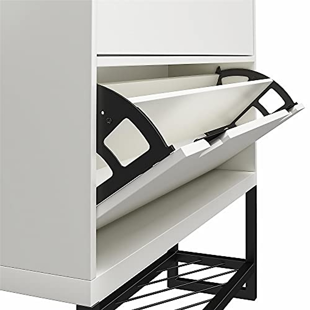 CosmoLiving by Cosmopolitan Brielle Entryway Shoe Storage, White