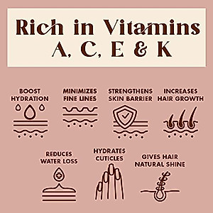 Multi-Use Oil for Face, Body and Hair - Organic Blend of Apricot, Vitamin E and Sweet Almond Oil Moisturizer for Dry Skin, Scalp and Nails - Rose Petals, and Bergamot Essential Oil - 4 Fl Oz