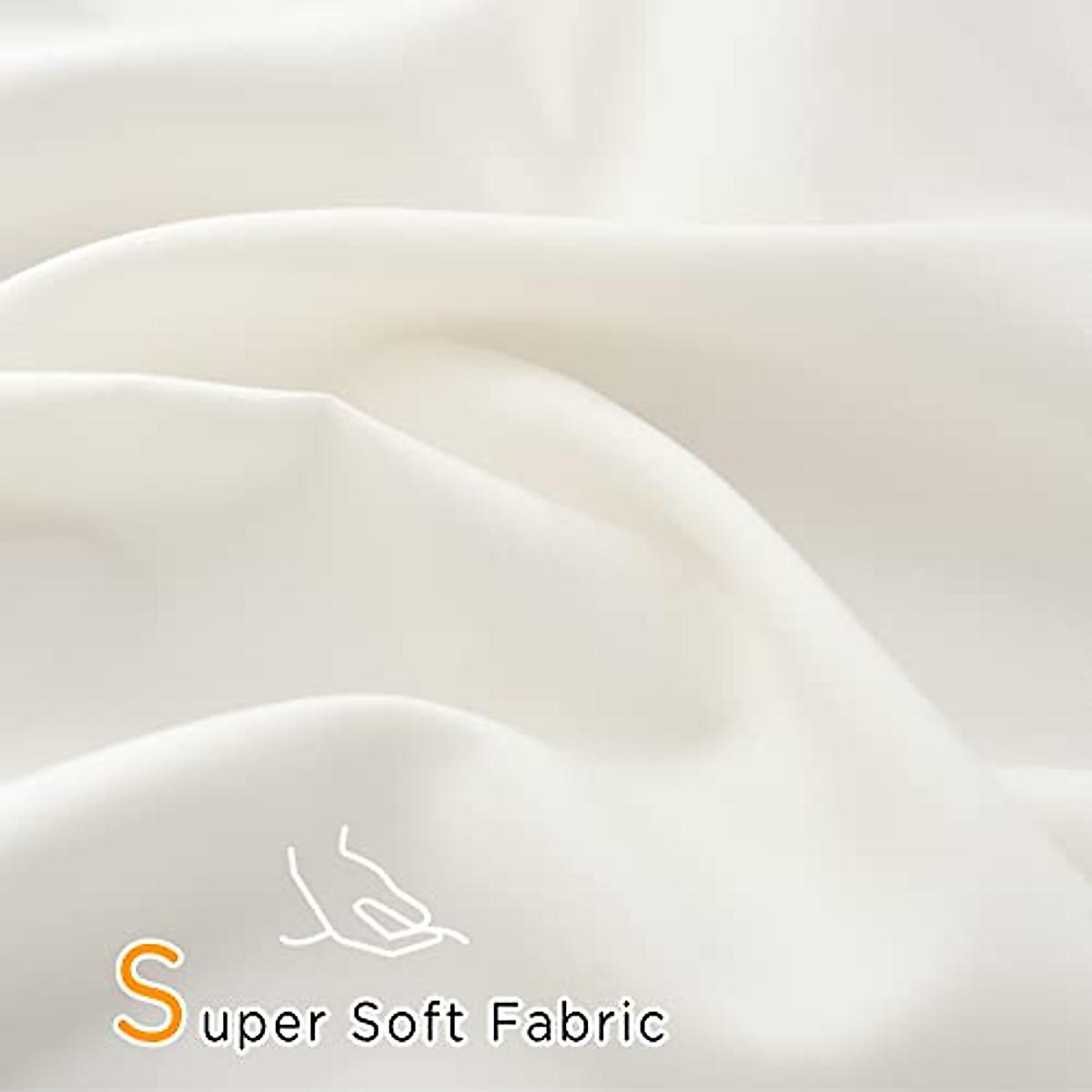 TOCOMOA Duvet Cover Queen Size, 100% Microfiber Off White Comforter Cover Set, Ultra Soft 3 Pieces Bedding Set with 1 Duvet Cover 90x90 inches and 2 Pillowcases