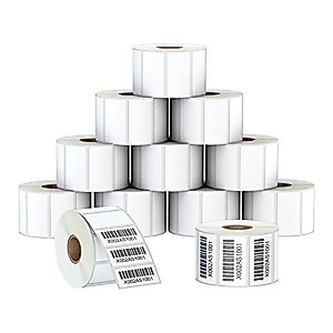 Anylabel Compatible 2" x 1" Direct Thermal Labels Replacement for Barcodes Postage Address Shipping Compatible with Rollo & Zebra Desktop Printers Adhesive & Perforated (12 Rolls, 1300 Labels/Roll)
