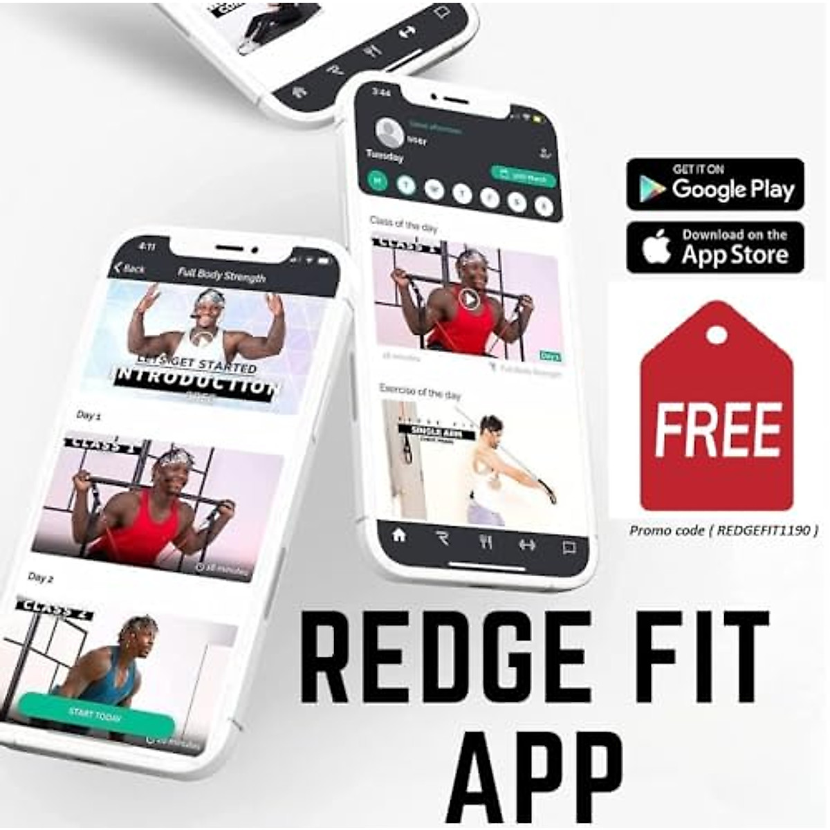Redge Fit™ Complete Portable Full Body Home Gym Park Workout Set I Best Gift for Christmas I Resistance Bands for Beginners to Elite Athletes I Train Insane (with Free app)