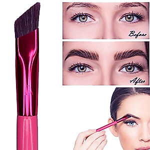 Eyebrow Brush, Multi Function Eyebrow Brush, Smooth Canvas Concealer Brush, Square Eyebrow Brush, Eyebrow Brush Square Ultra Thin Angled Eyebrow Brush (Color : 2 Packs)
