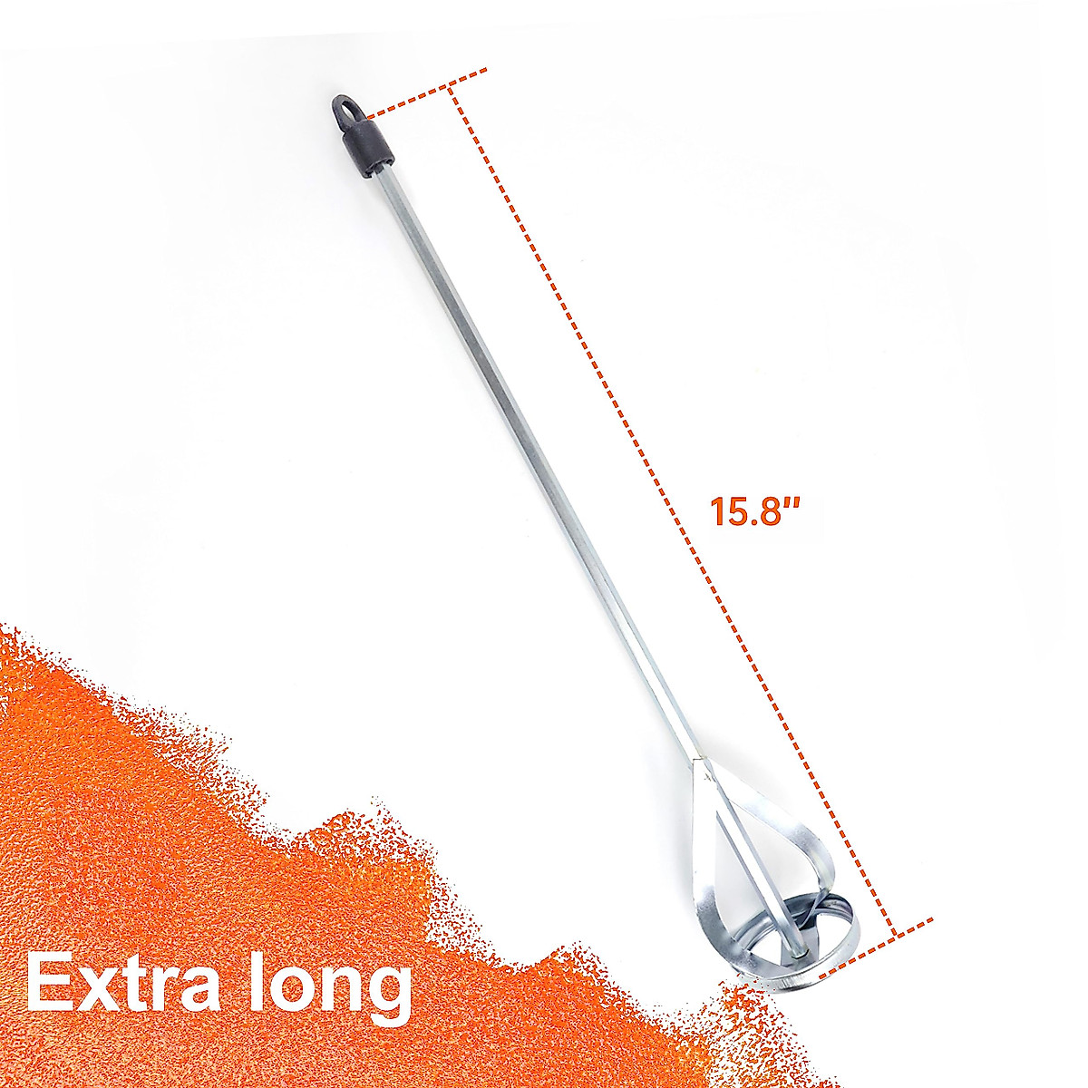 TILER Set of 2 Paint and Mud Mixer for Drill in 5 Gallon Bucket -Paint Stirrer Drill Attachment Fits all standard drills- Zinc plated steel - Hex head for non slip -Easy Cleaning Drill Paddle 8201