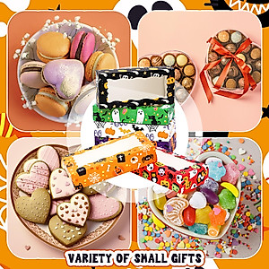 ReliThick 36 Pcs Halloween Cookie Boxes with Window 12 x 5.5 x 2.5 Inch Halloween Bakery Box Treat Boxes Dessert Boxes with Window for Cupcake Donuts Candies Pies Halloween Party Favors