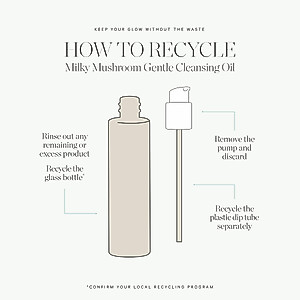 KORA Organics Milky Mushroom Oil Cleanser, Cleanse & Nourish, Certified Organic, Cruelty Free, 5.07 oz