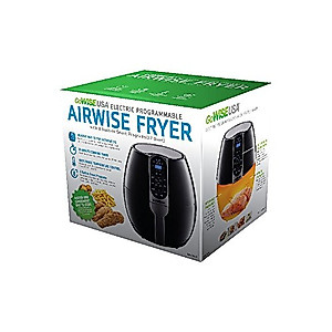 GoWISE USA 3.7-Quart Programmable Air Fryer with 8 Cook Presets, GW22638 - Black