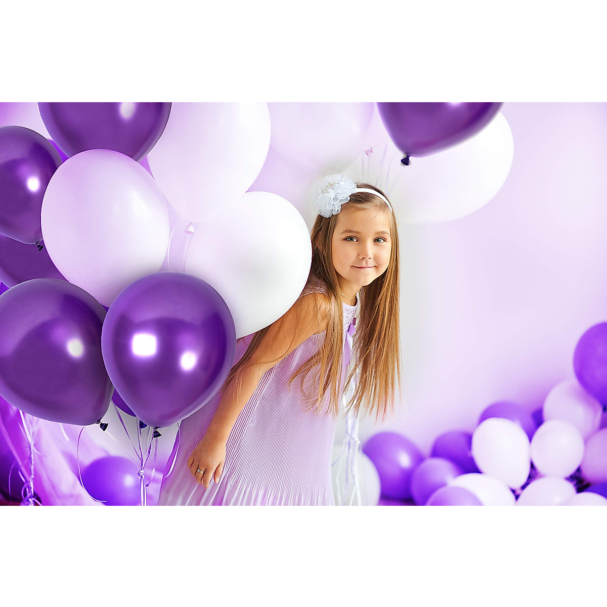 Treasures Gifted Metallic Purple Balloons - Dark Purple Balloons - Purple Latex Balloons 12 Inch - Purple Metallic Balloons - Lilac Balloons - Metallic Purple Balloons 36 Pack