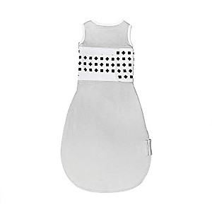 Nanit Breathing Wear Sleeping Bag – 100% Cotton Baby Sleep Sack - Works Pro Baby Monitor to Track Breathing Motion Sensor-Free, Real-Time Alerts, Size Medium, 6-12 Months, Pebble Grey