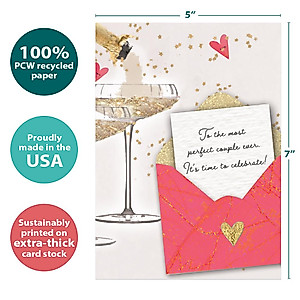 Tree-Free Greetings Bridal Shower Engagement Greeting Card Eco Friendly Made in USA 100% Recycled Paper 5"x7" Time to Celebrate (GO65221)