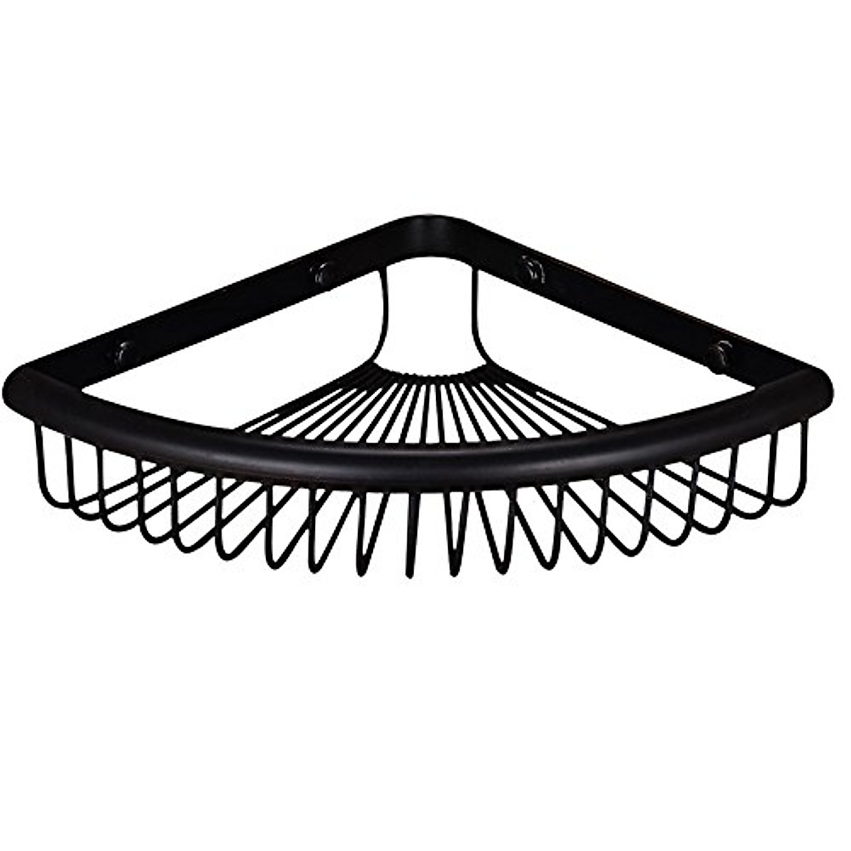 Weirun Bathroom Brass 1-Tier Triangular Corner Shelf Basket Bath Shower Caddy Storage Organizer Holder Rack Heavy Duty Wall Mounted,Oil Rubbed Bronze