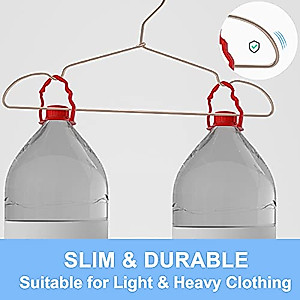 LARESAOPU Wire Hangers 10 Pack - Coat Suitable for Spring&Autumn Clothes Load 11 pounds Space Saving Clothing Hanger 16.1Inch, Rose Gold