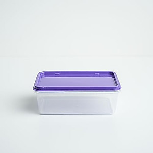 Unica Food Storage Container, with Airtight Lid, Nestable Rectangle Meal Prep Container, BPA-Free, Microwave, and Freezer Safe, Set of 4, 28 oz, 5.56x5.56x3.13 in