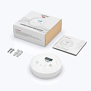 X-Sense Carbon Monoxide Detector Alarm, Replaceable Battery-Operated CO Alarm Detector with Digital Display, CO03B