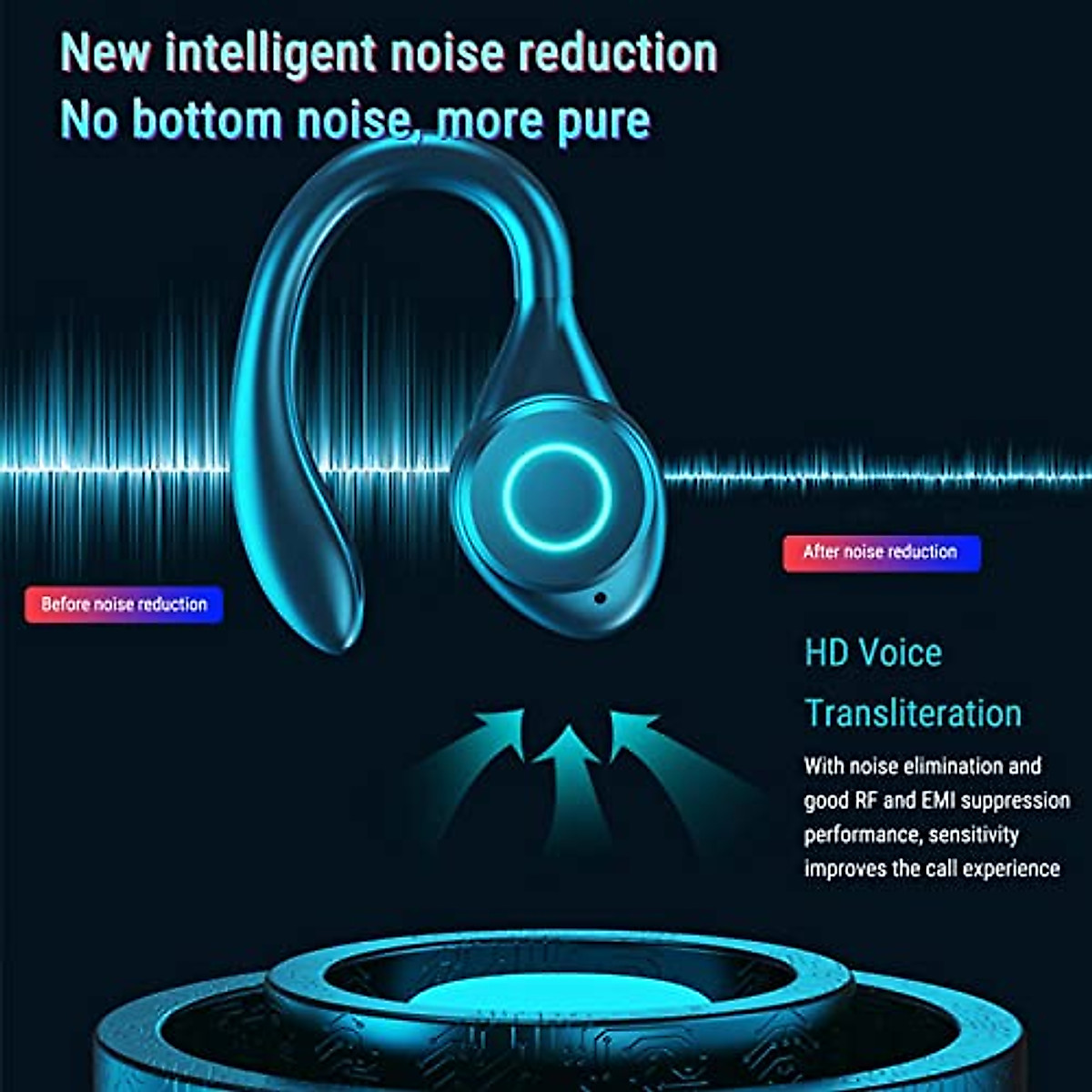 2022 New Wireless Earbuds Bluetooth Headphones Sound Quality Wireless Charging Case Digital Led Intelligence Display Compatible with Android iOS for Sports Gym