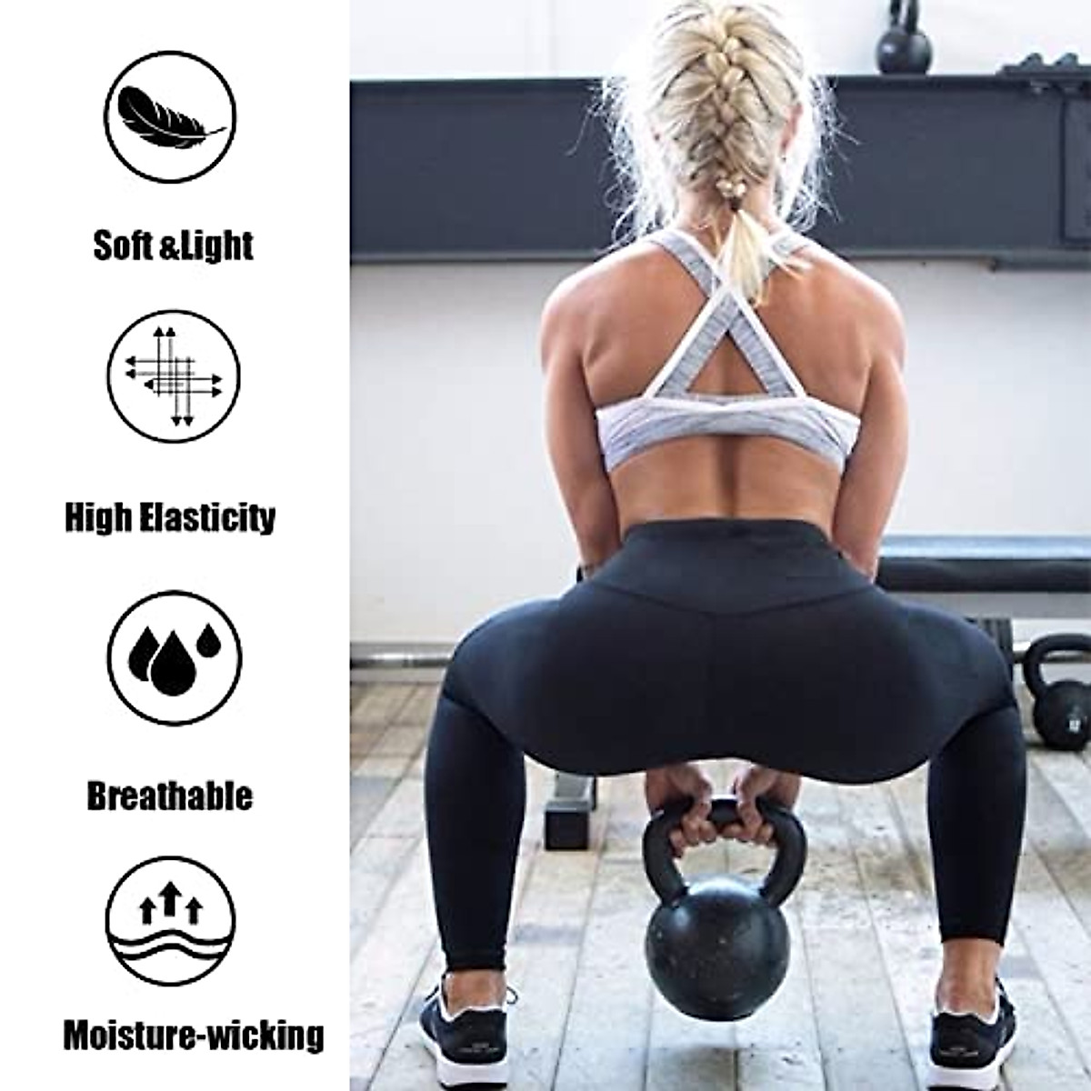 Super Soft Leggings for Women(2 Pack)-Tummy Control High Waisted Workout Womens Leggings Gifts(L-XL)